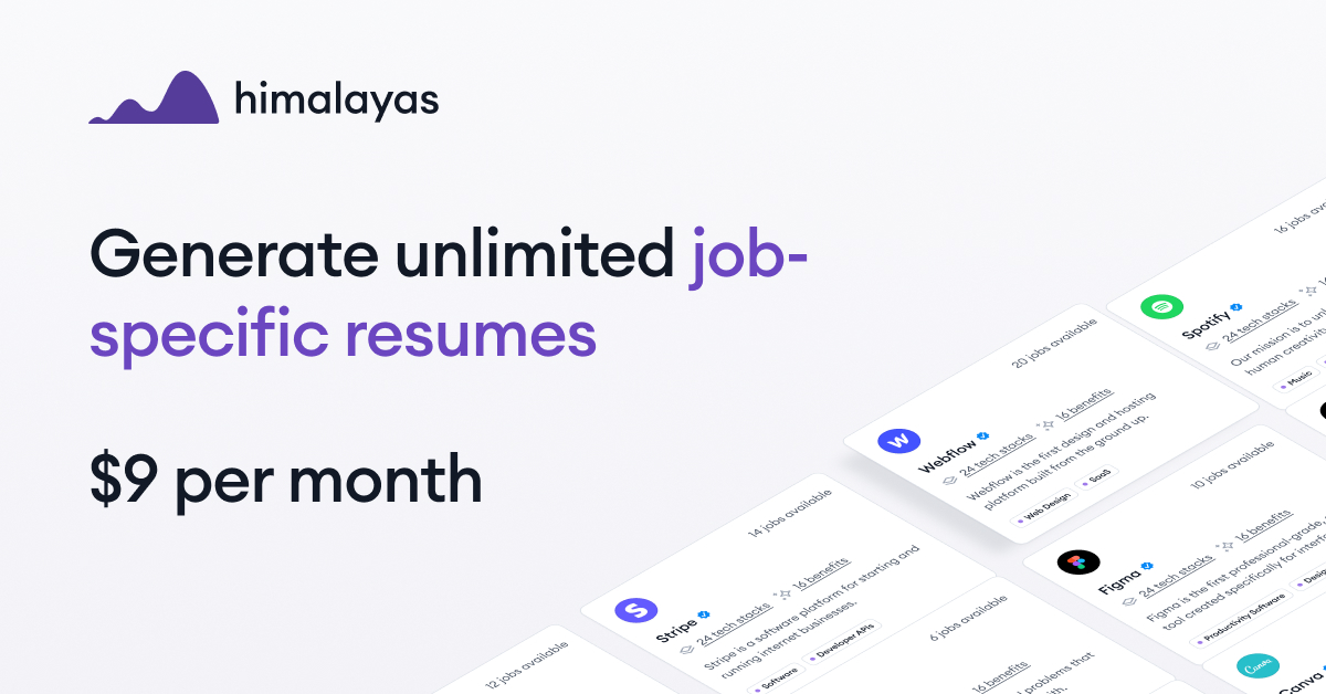 Free AI Resume Builder - Create professional resumes in seconds | Himalayas