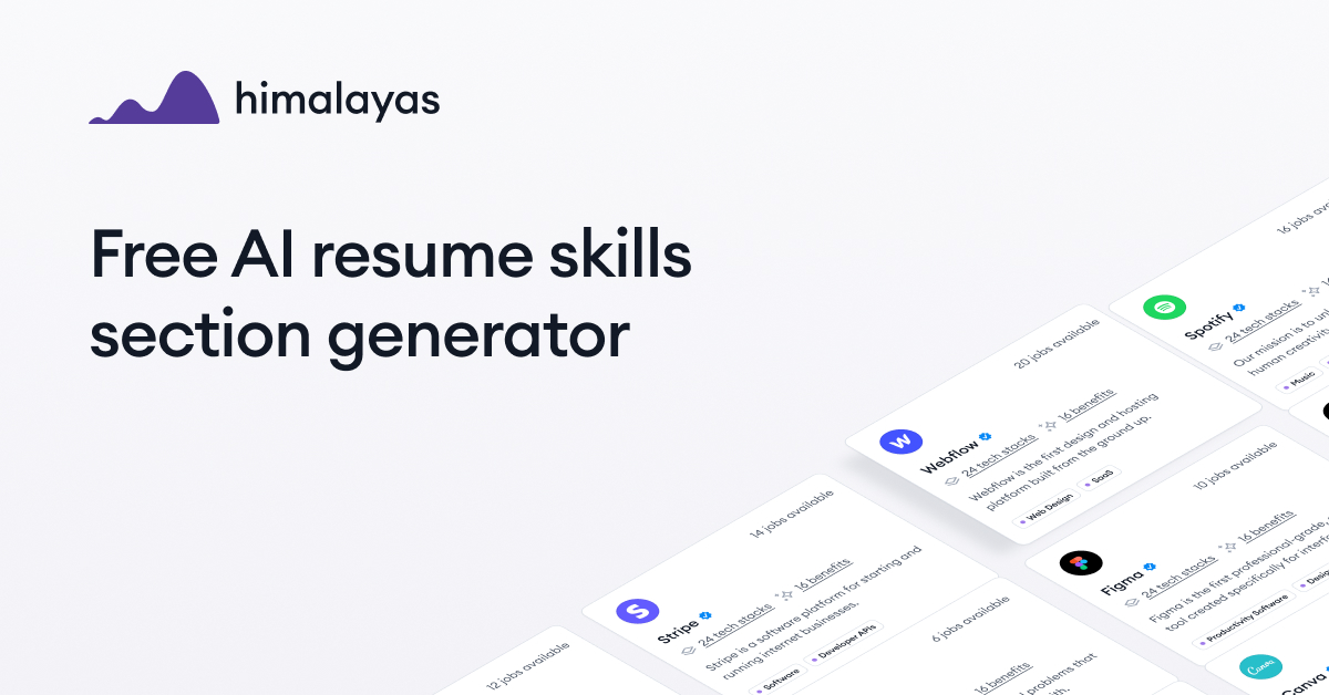Free AI Resume Skills Section Generator | Himalayas
